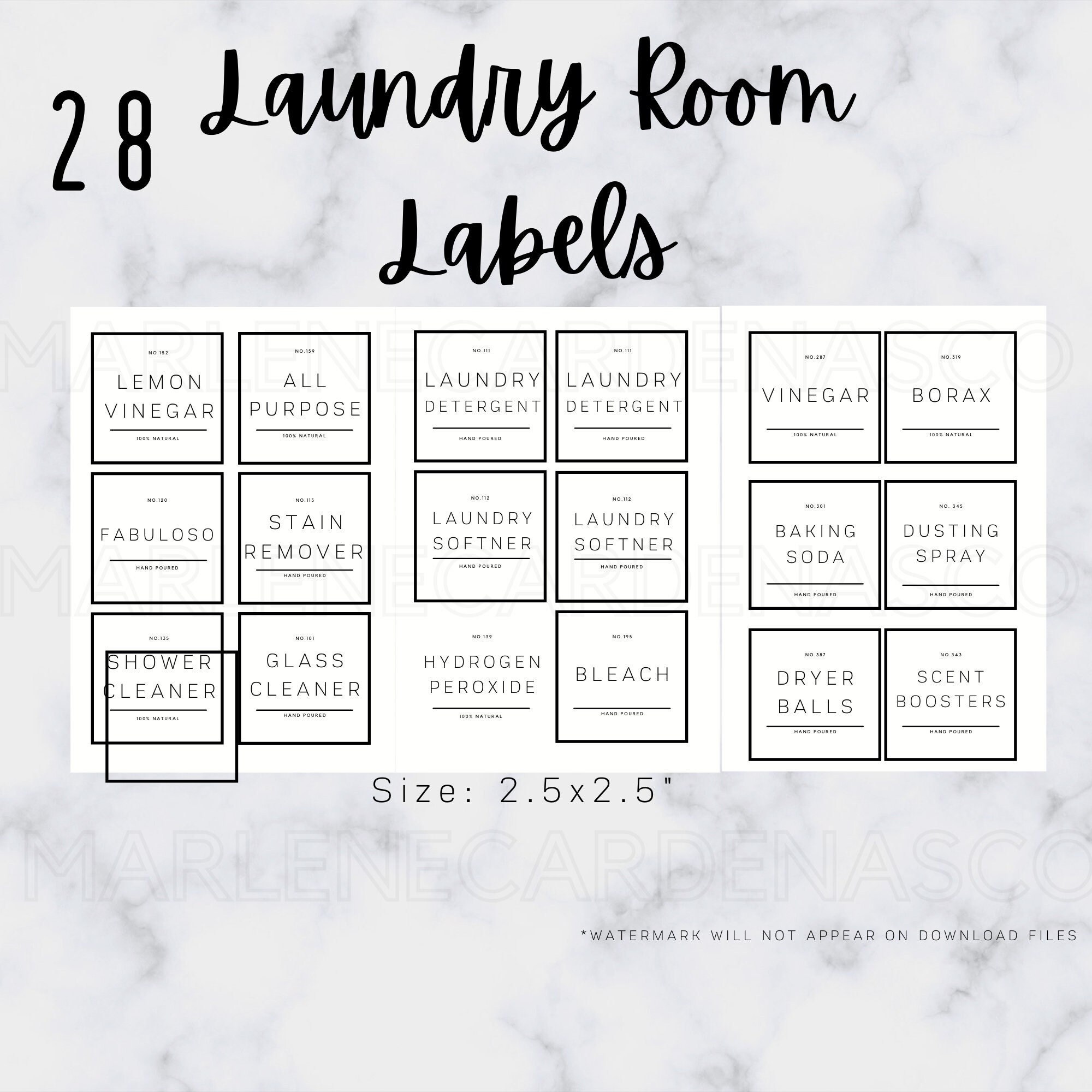 Printable Modern Laundry Room Labels Minimalist Laundry Room | Etsy