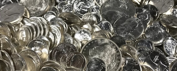 Old Us Coins Mixed Lots Vintage Paper Money .999 Bars & - Etsy