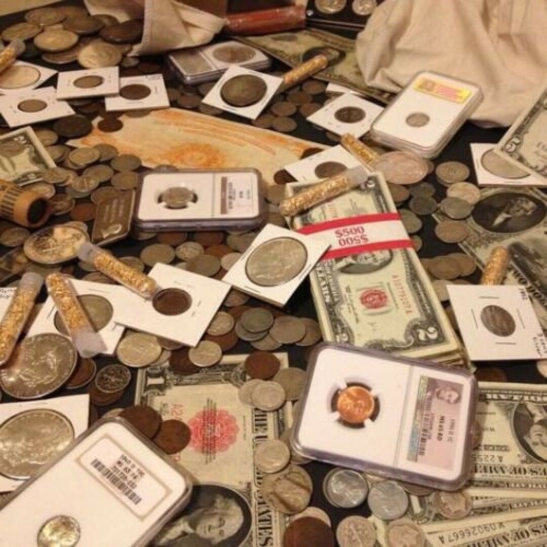Collection Estate Sale Coins Auction Lot Vintage Silver Bullion ...