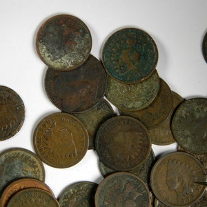 10 Coins ~ Indian Head Penny Lot ~ Ugly Cull ~assorted Dates ...