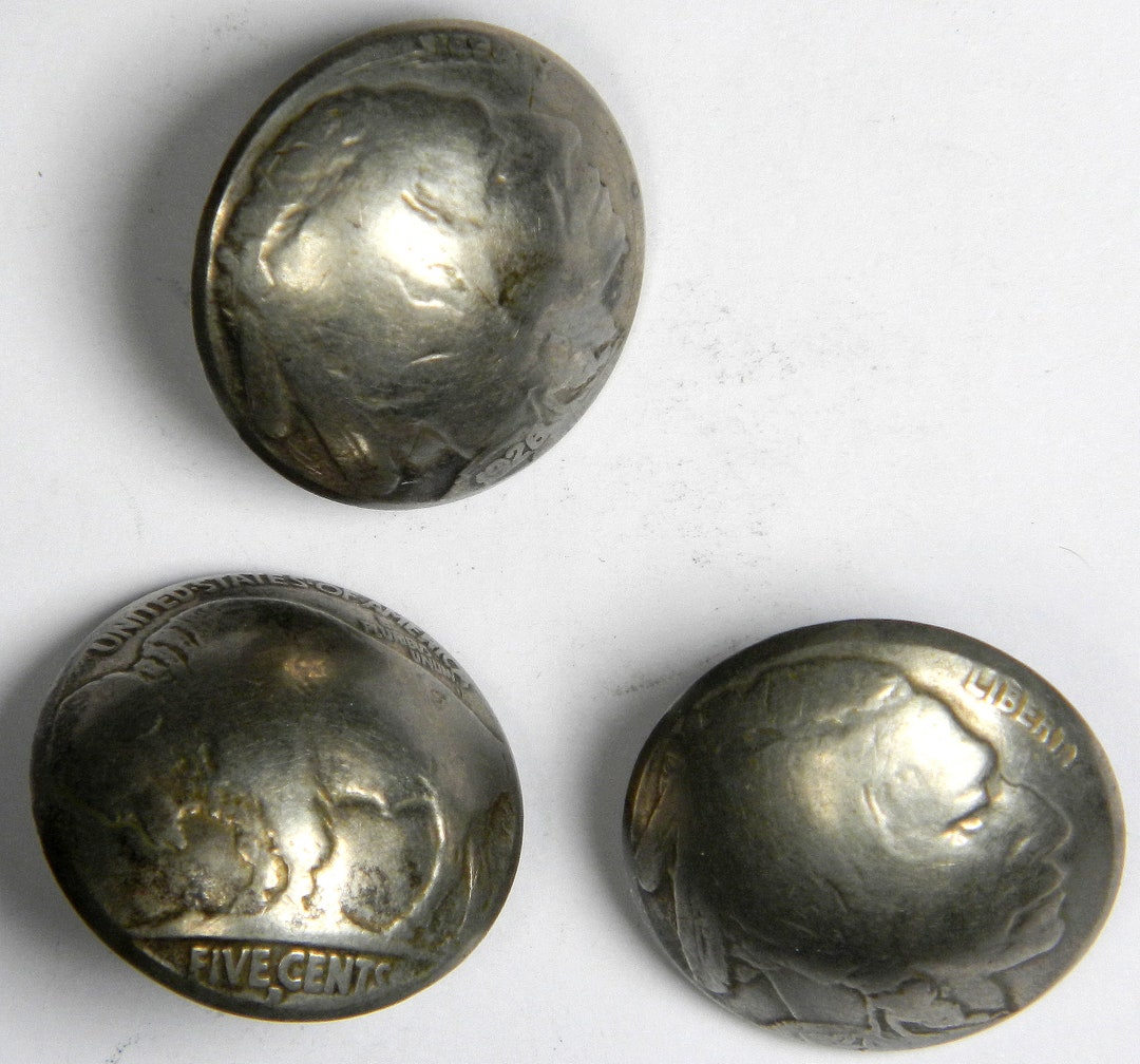Buffalo Nickel Buttons ~ BEAUTIFUL DESIGN & CRAFTMANSHIP ~ Unique Gift ...