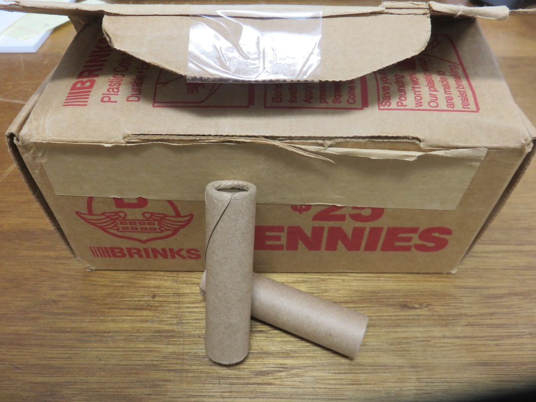 TWO ~ Wheat Penny Rolls From Sealed Box 100 Cents ~ Estate Sale ~ Old ...