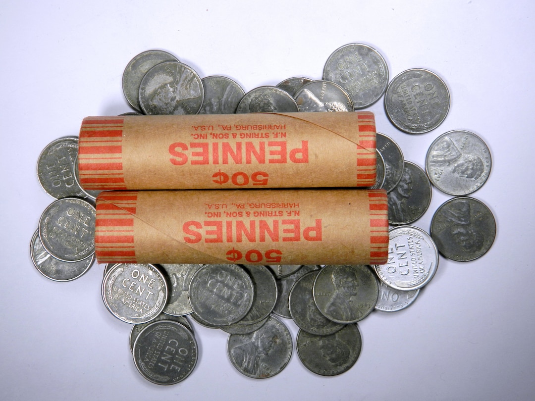 Steel Cent Roll - Lincoln Wheat Cent Roll ~ Estate! - Etsy