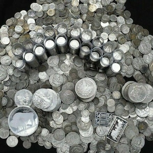 Silver Coins Old Collection Silver Dollar Bullion US 90% Estate Lot ...