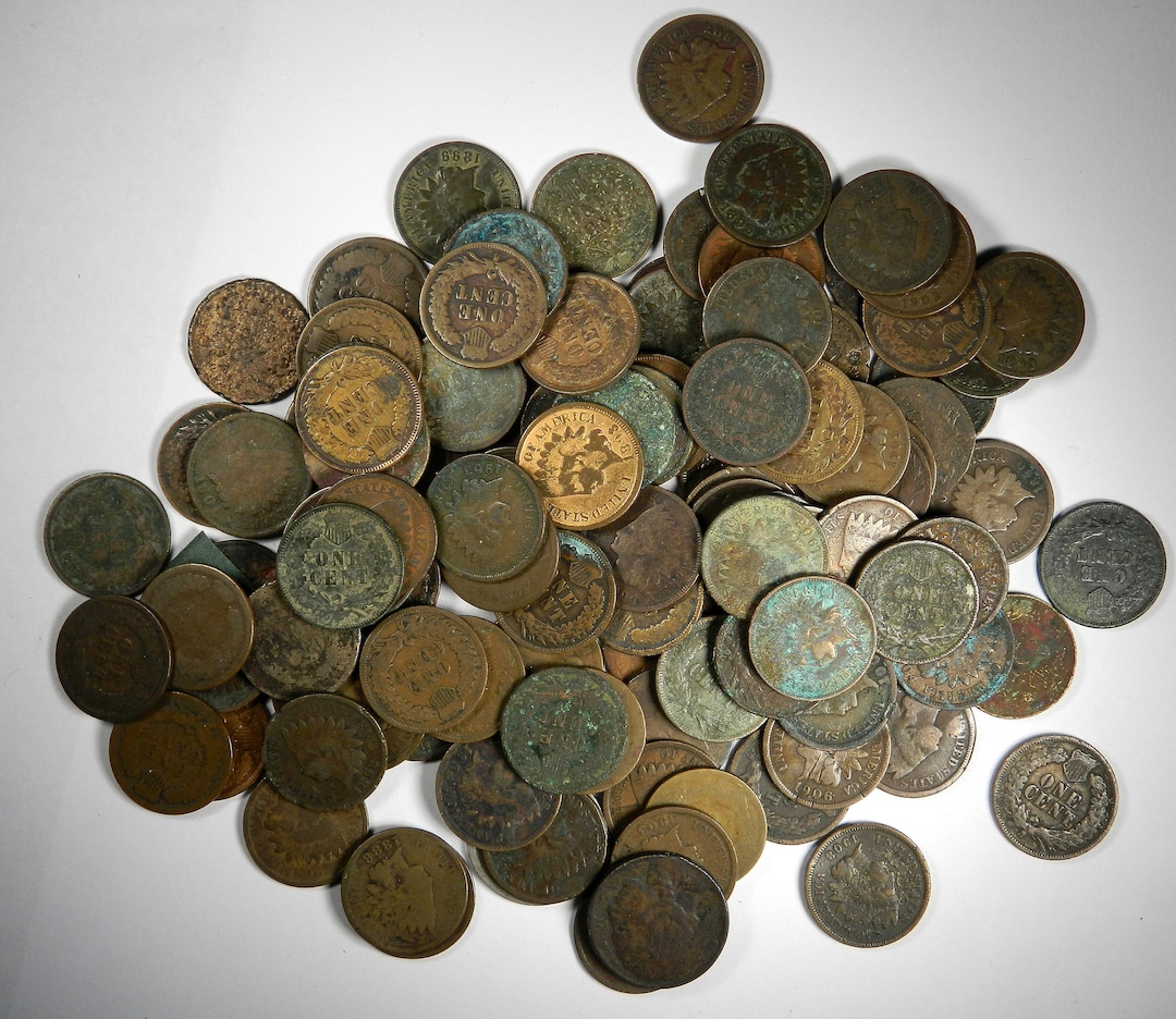 10 Coins ~ Indian Head Penny Lot ~ Ugly Cull ~assorted Dates ...