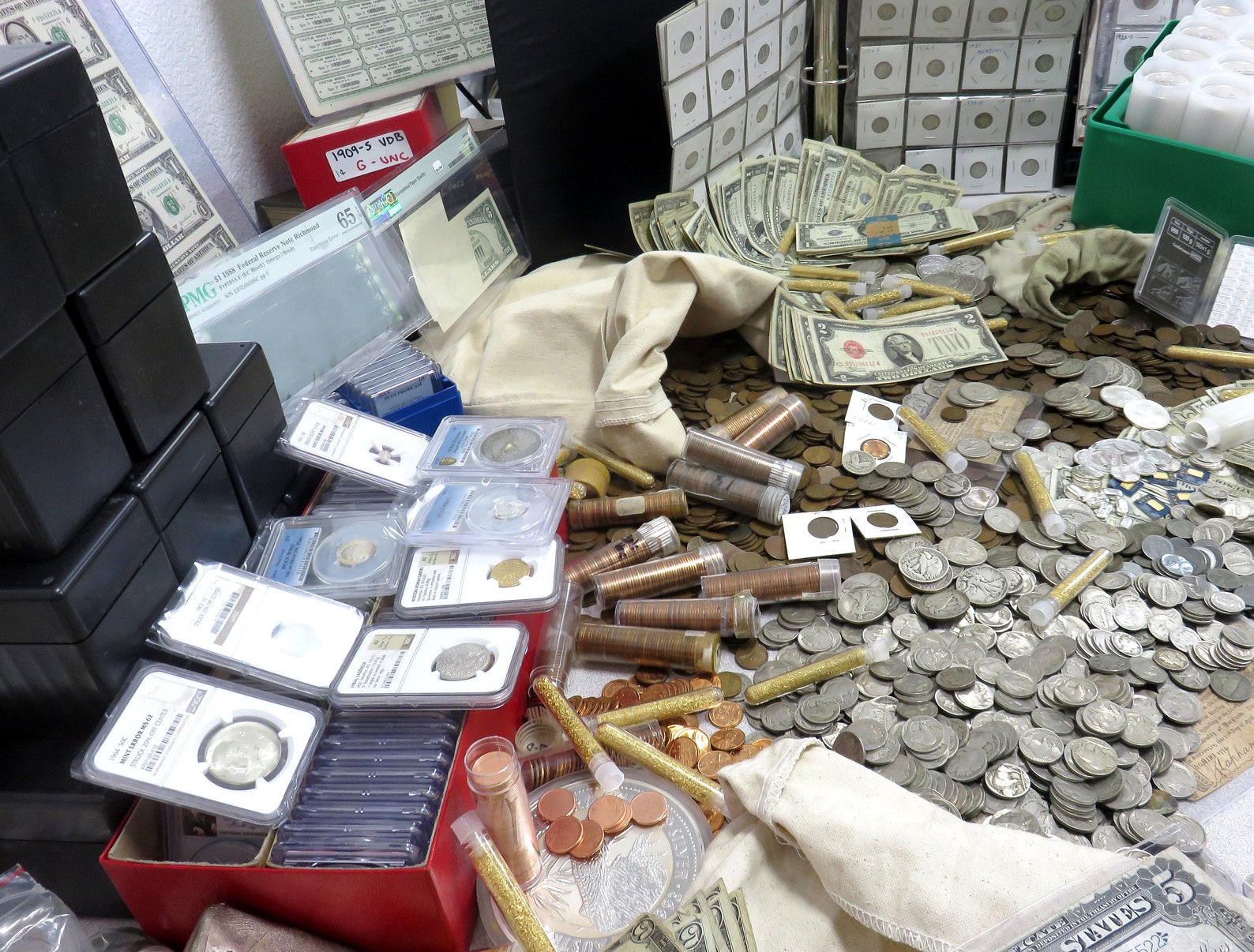 Old Us Coins Mixed Lots Vintage Paper Money .999 Bars & - Etsy