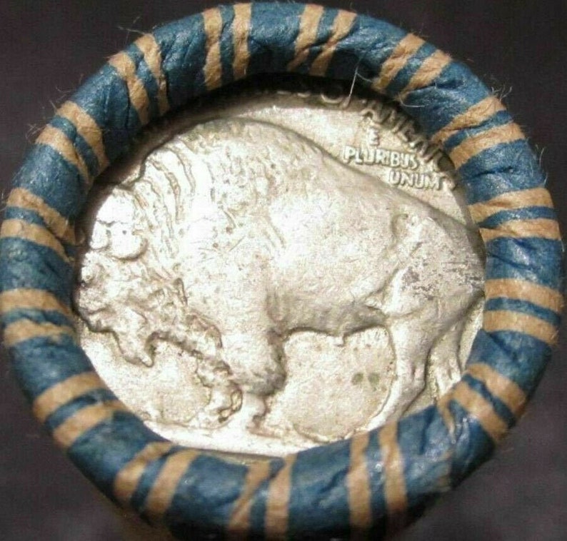 One Dollar Buffalo Nickel Coin Half Roll - Old US Coin Lot ~ ESTATE ...