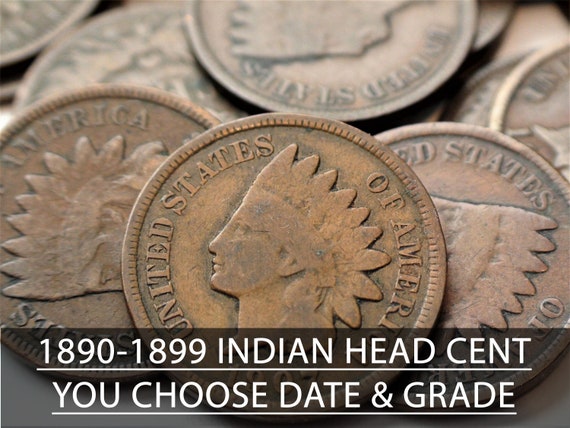 1890-1899 Indian Head Cent Penny Good G to Extremely Fine | Etsy