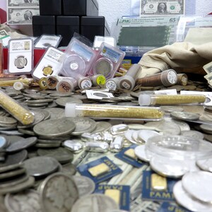 ESTATE LOT SALE ~ .999 Bullion Bars Currency Gold ~ Silver Dollar ...