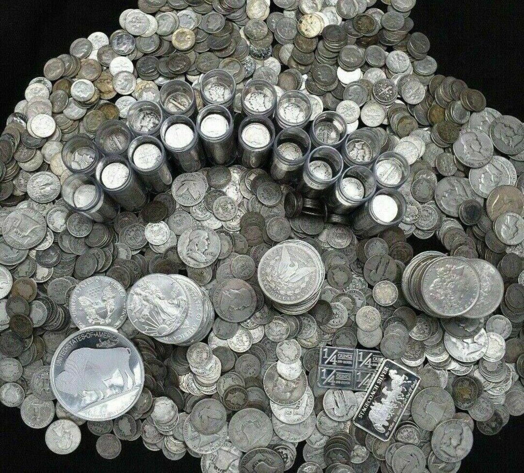 Silver Sale Lot ~ Mixed 90% Us Old Pre 1964 Coins ~ Bag Survival ...