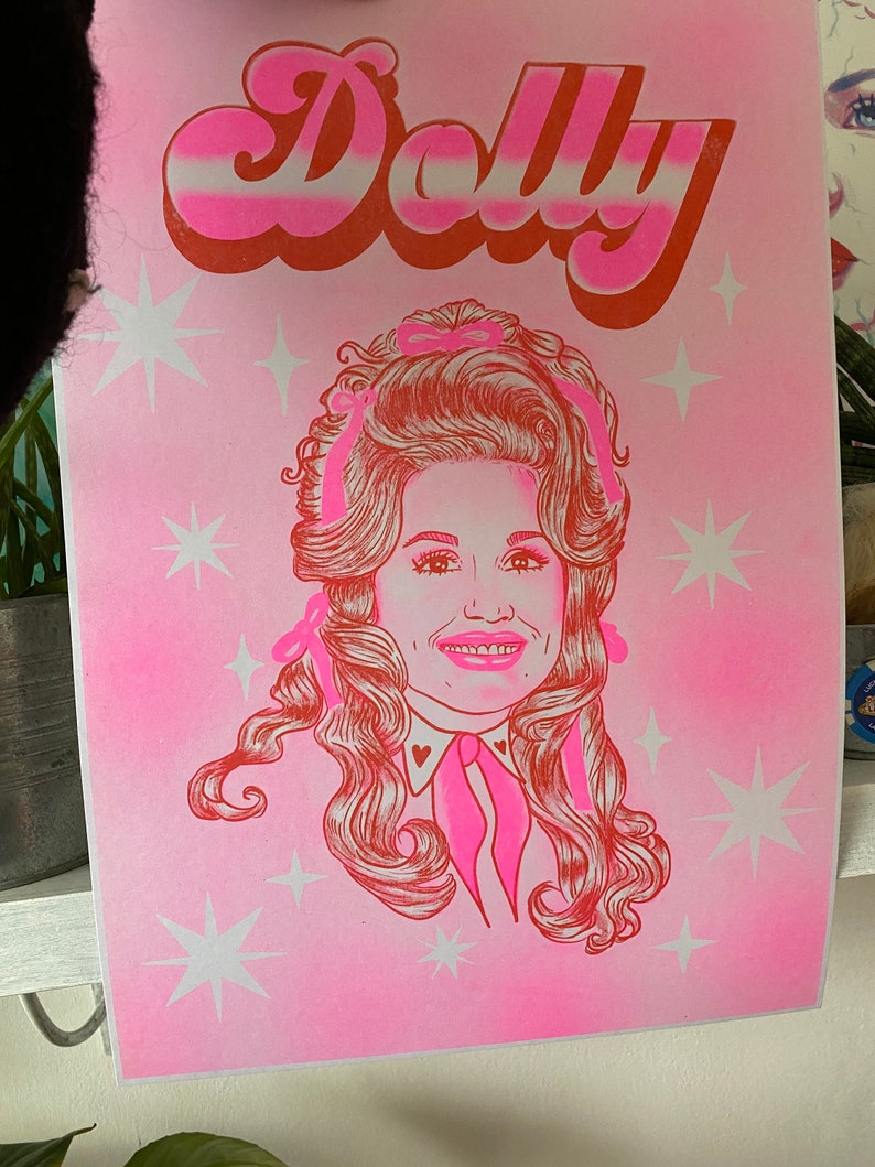 Dolly Parton Forever A3 riso print | Etsy