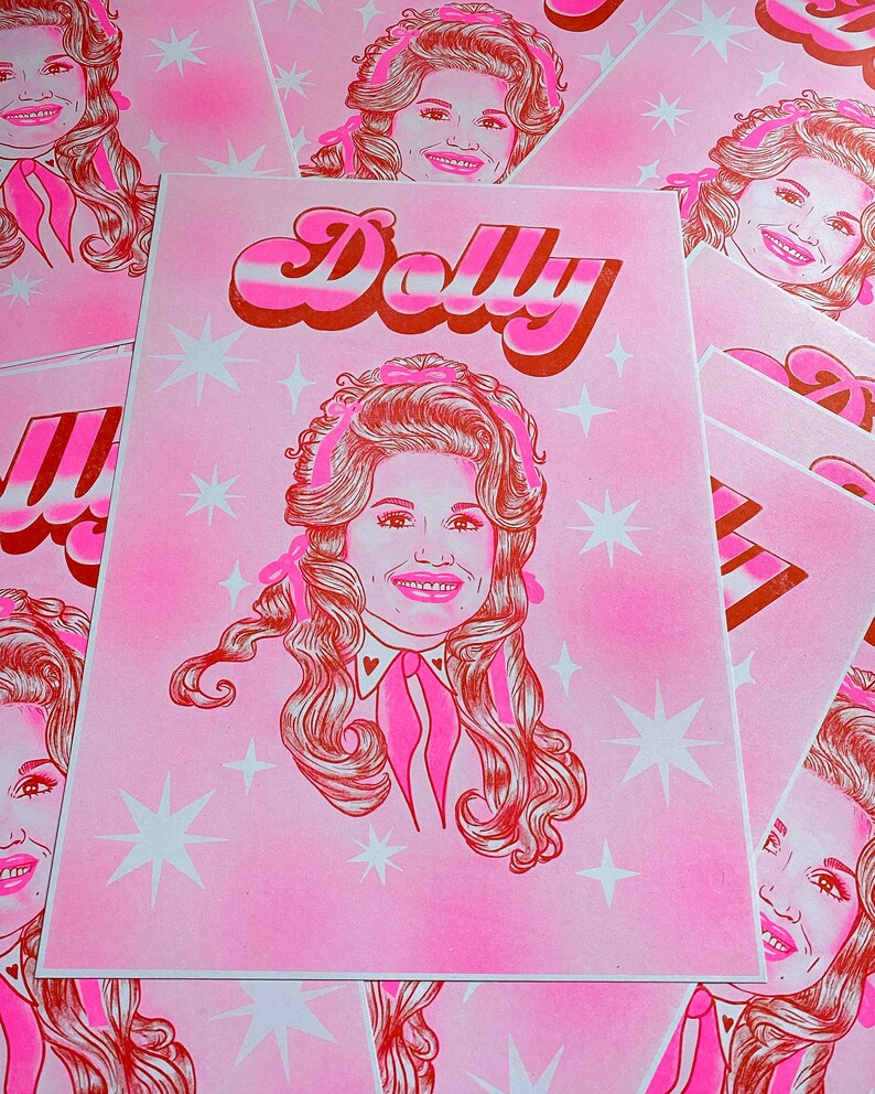 Dolly Parton Forever A3 riso print | Etsy