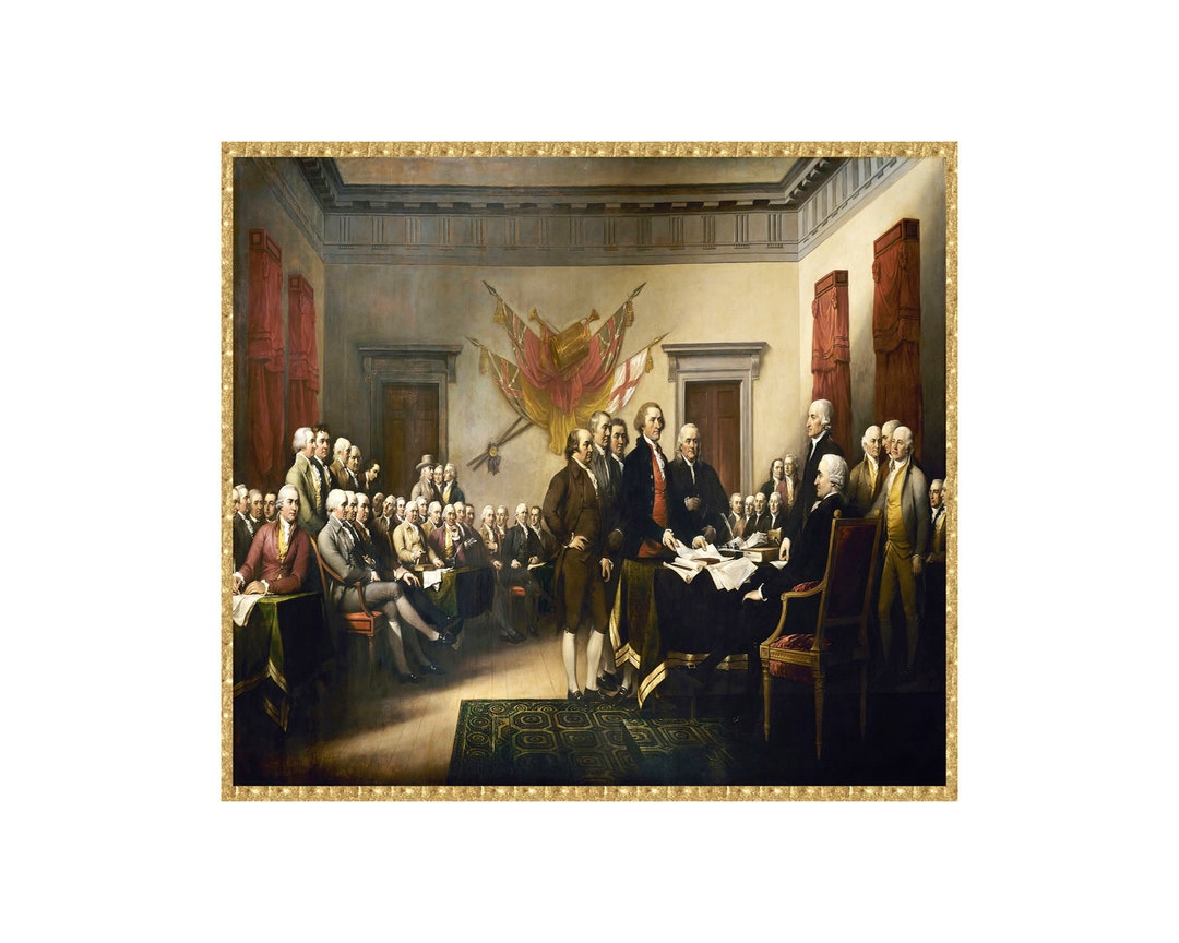 Decoration Poster.american Declaration of Independence Painting.history ...