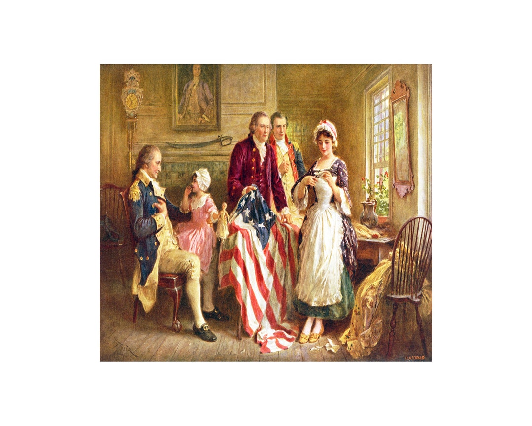 Decoration Poster.betsy Ross Designed the American Flag.room Home ...