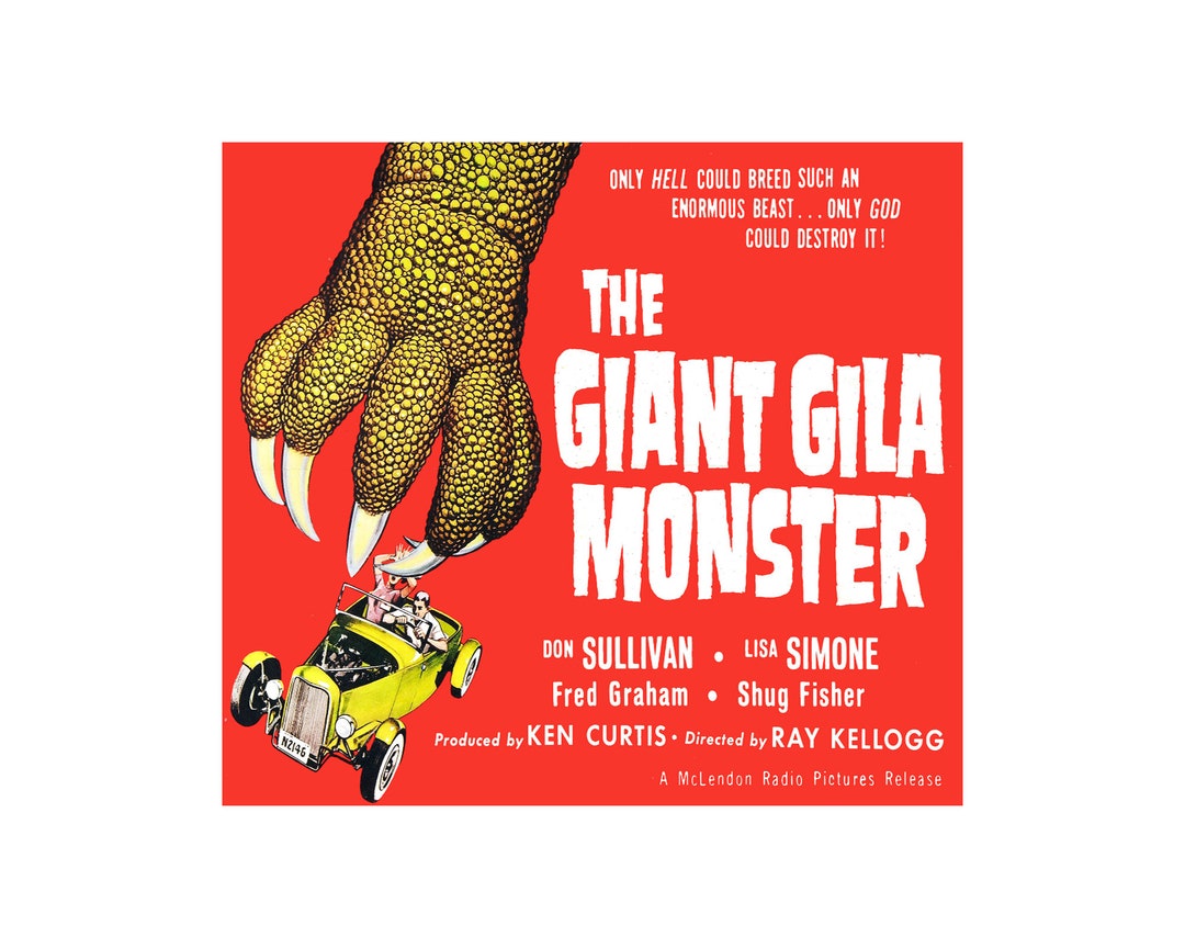 Decoration Poster.the Giant Gila Monster Movie.room Home Interior Wall ...