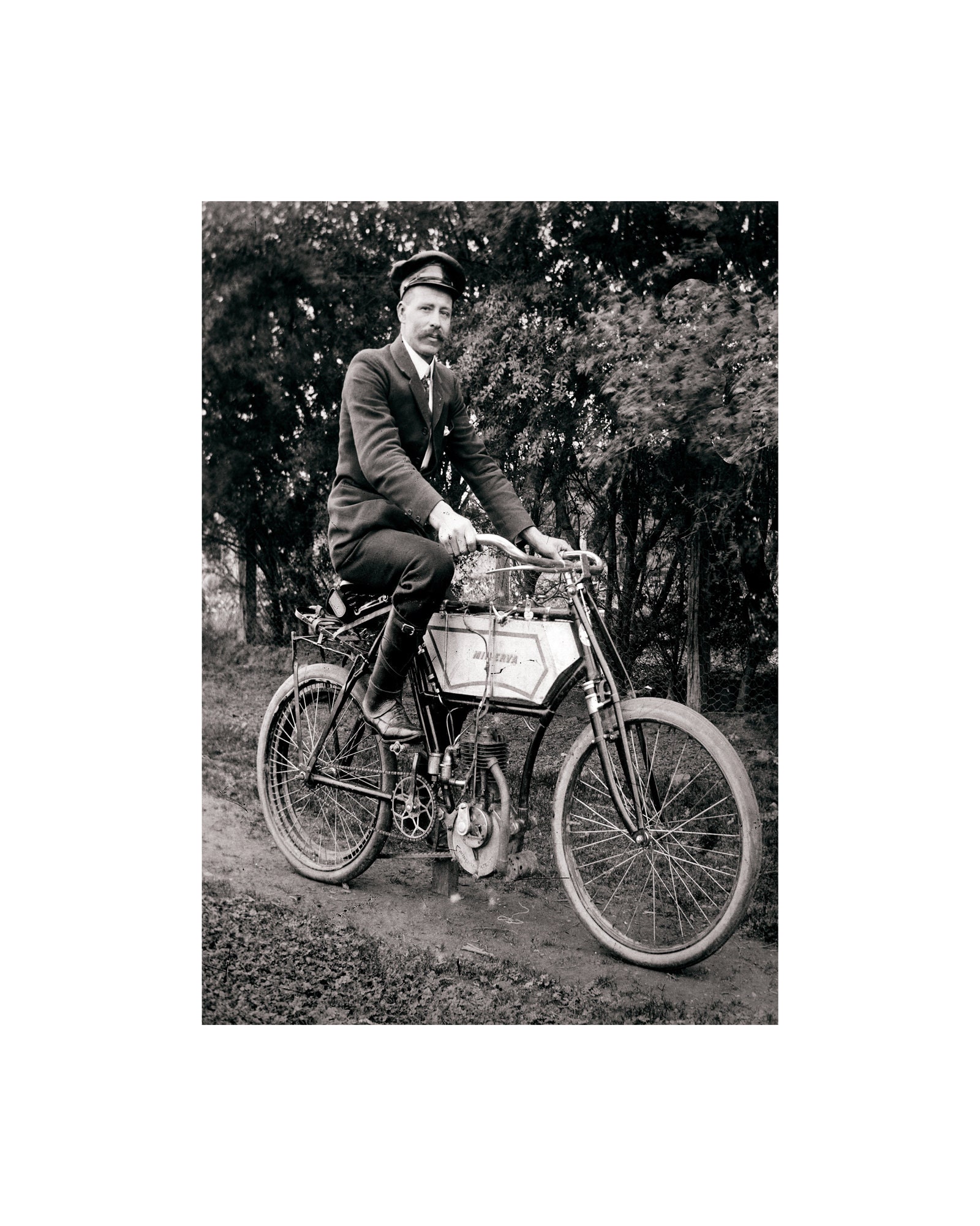 Decoration Poster.early Bicycle.bike Postman Mailman Photograph.room ...