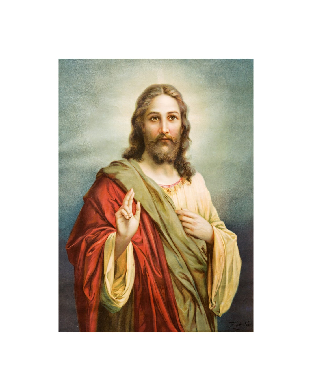Decoration Poster.portrait of Jesus Christ.christian Faith.room Home ...
