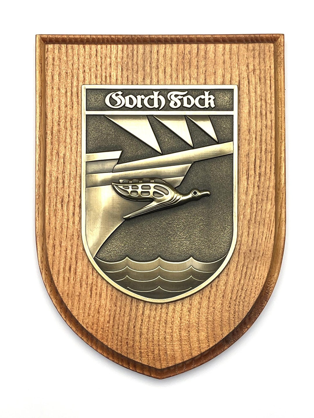 A60 Sailing Training Ship GORCH FOCK - Solid Brass Coat of Arms ...