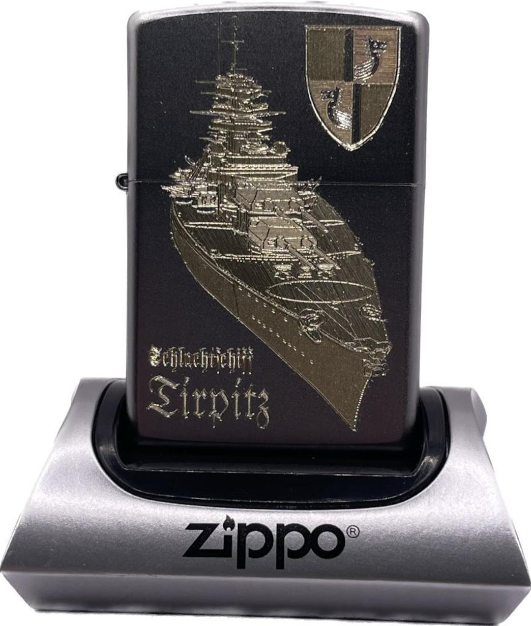 Battleship Tirpitz Wk Wh Zippo Assault Lighter M. Diamond Engraving ...