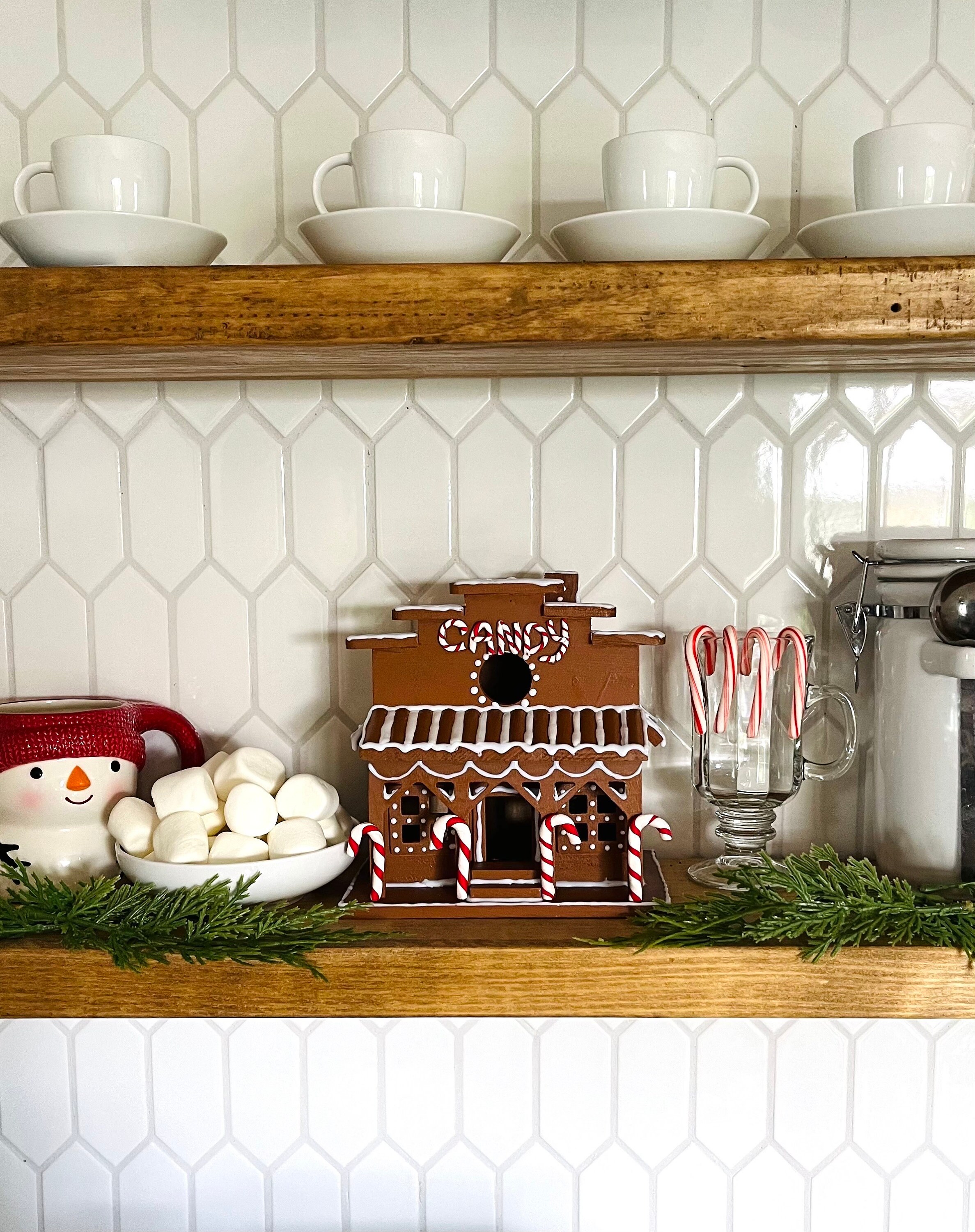 Hand Painted Wooden Gingerbread House: Realistic Holiday Decor ...
