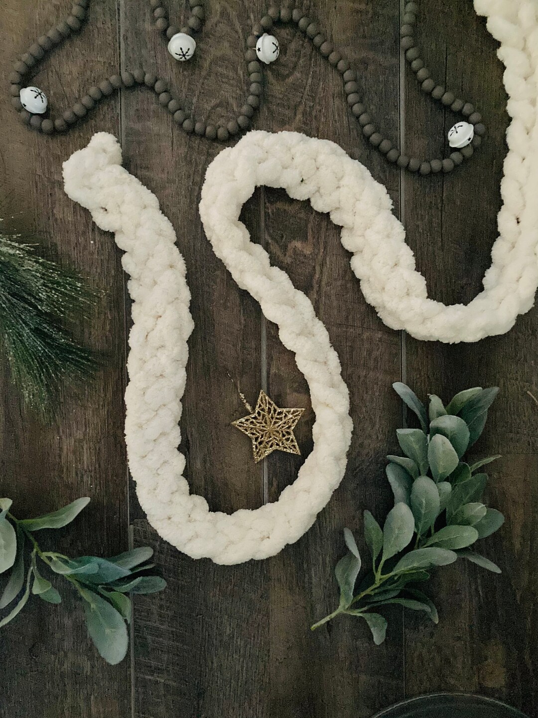 Thick Chunky Knit Garland- Handmade Christmas Tree, Mantel, Shelf ...