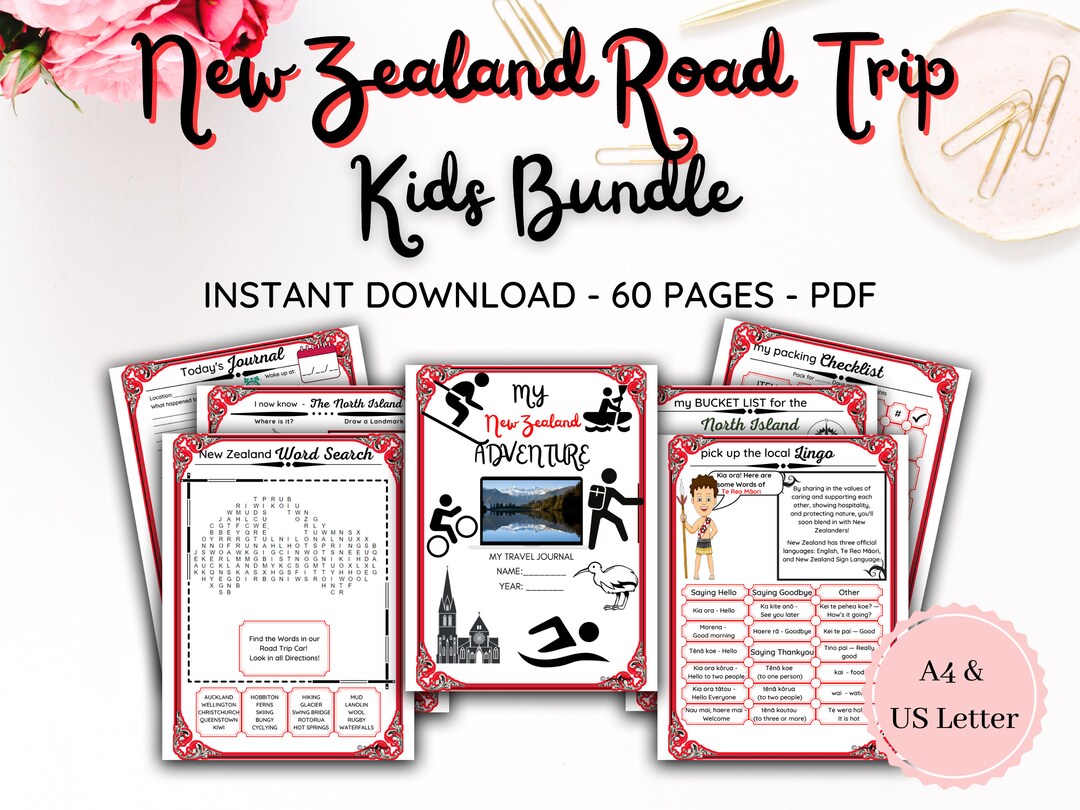 New Zealand Road Trip KIDS BUNDLE / Games / Activities / Bucket Lists ...