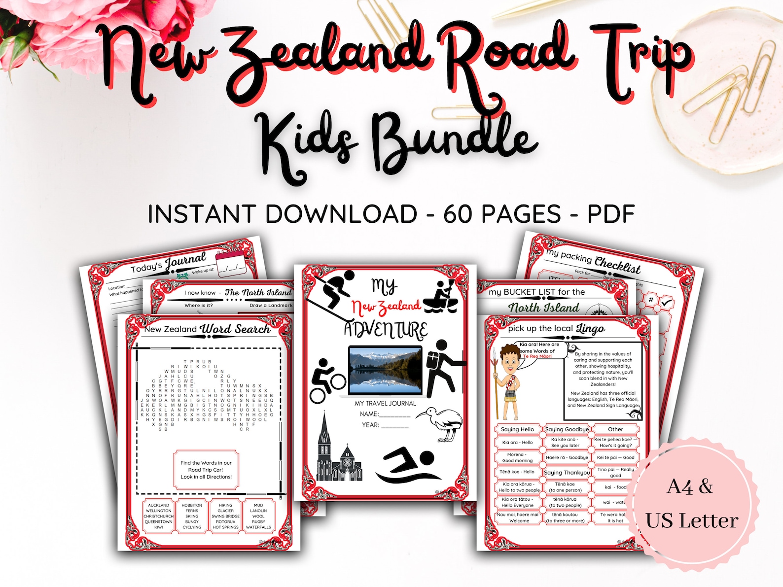New Zealand Road Trip KIDS BUNDLE / Games / Activities / Bucket Lists ...