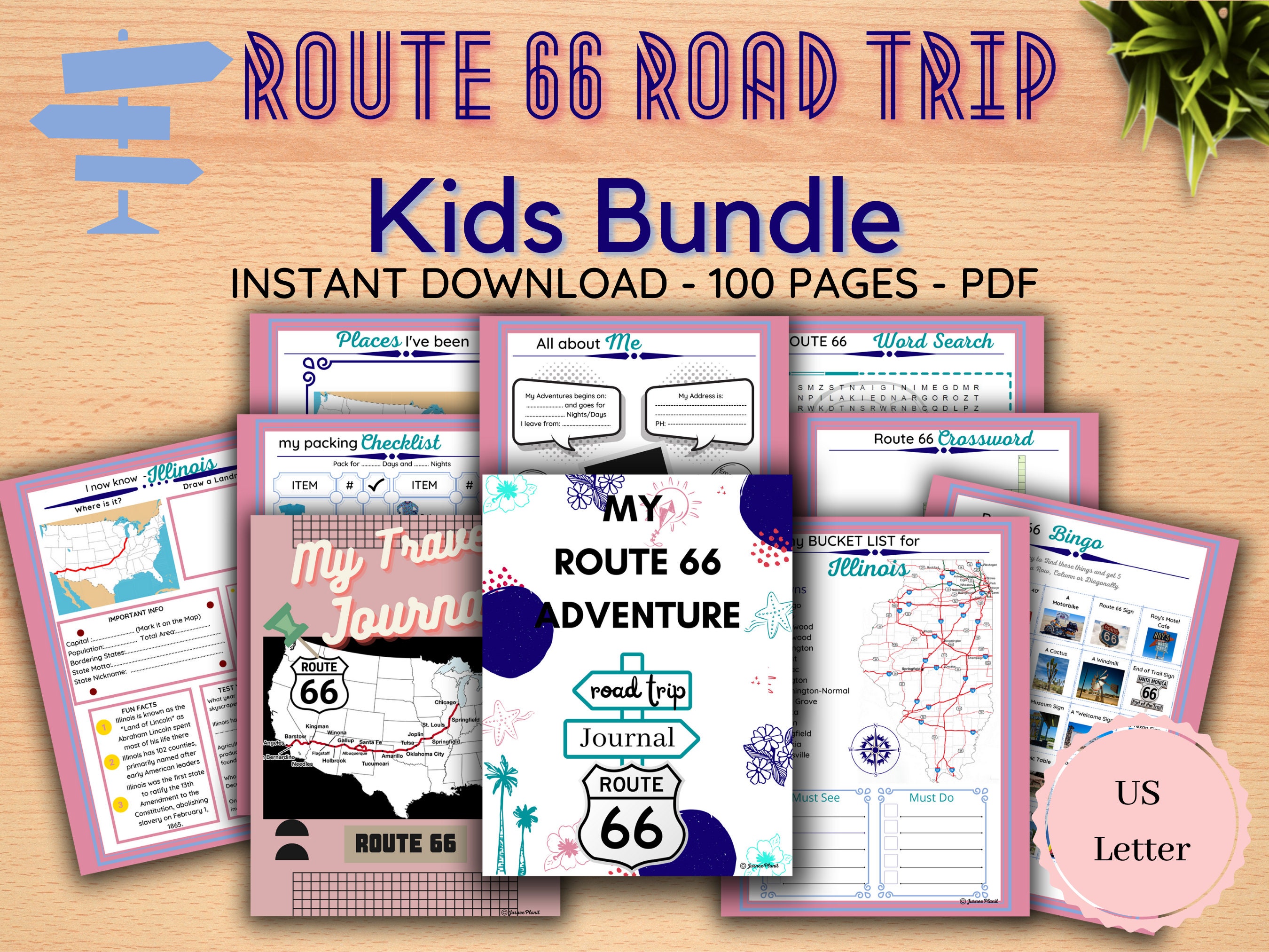 Route 66 Road Trip KIDS BUNDLE /quizzes /puzzles /games /activities ...