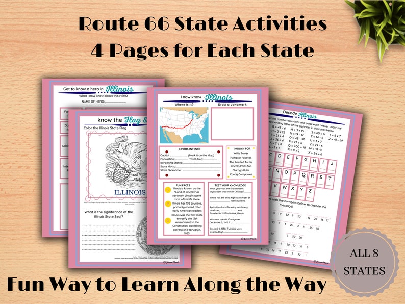 Route 66 Road Trip KIDS BUNDLE /quizzes /puzzles /games /activities ...