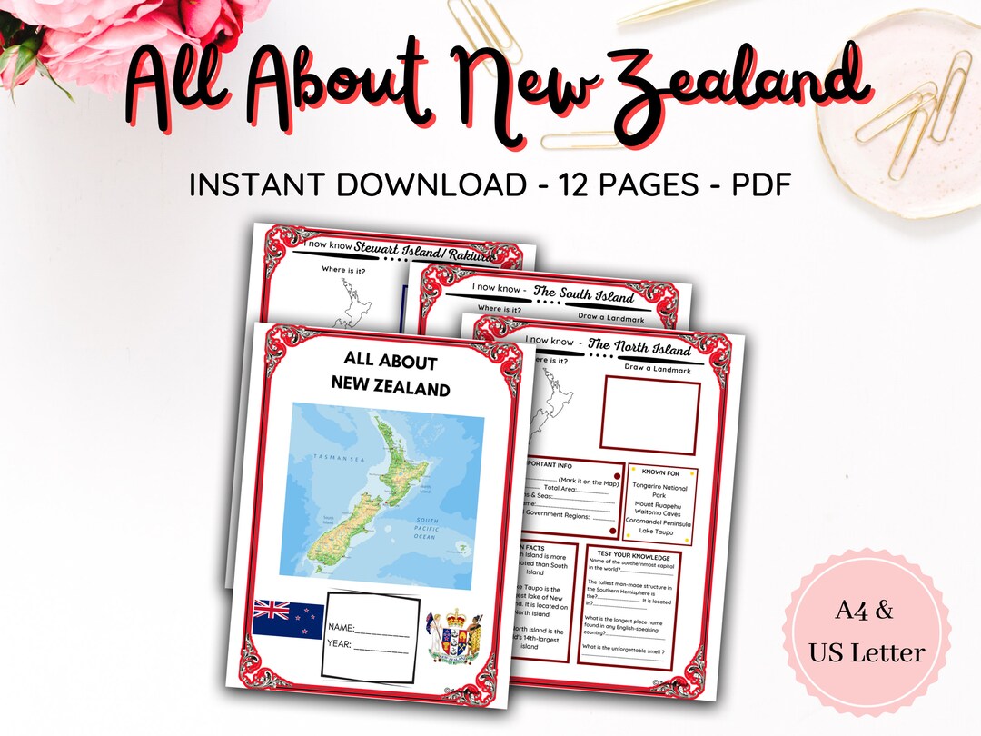 New Zealand ACTIVITY PACK / Family Holiday Road Trip Games ...