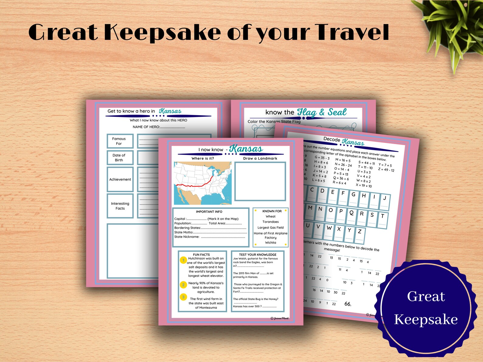 Route 66 States ACTIVITY PACK / Road Trip Travel Activities ...