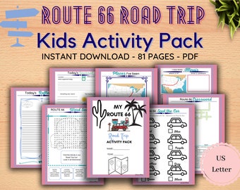 Route 66 Road Trip KIDS BUNDLE /quizzes /puzzles /games - Etsy