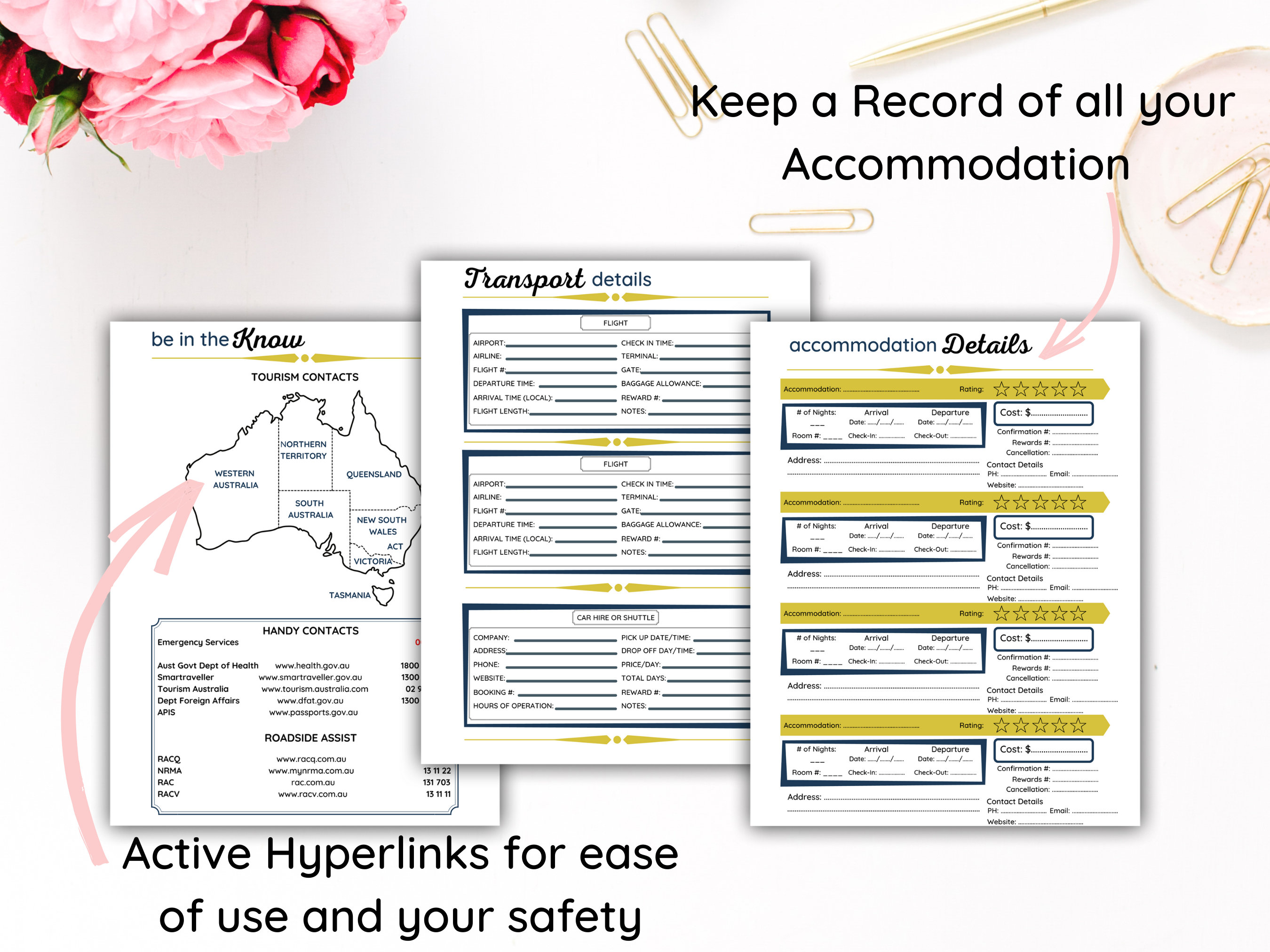 Australian ROAD TRIP PLANNER Bundle / Holiday Planner Packing Lists ...