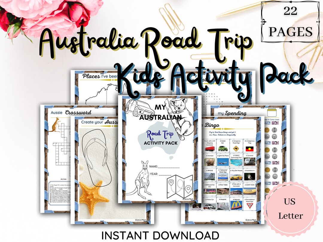 Australian Road Trip KIDS ACTIVITY PACK / Holiday Fun / Games / Bingo ...