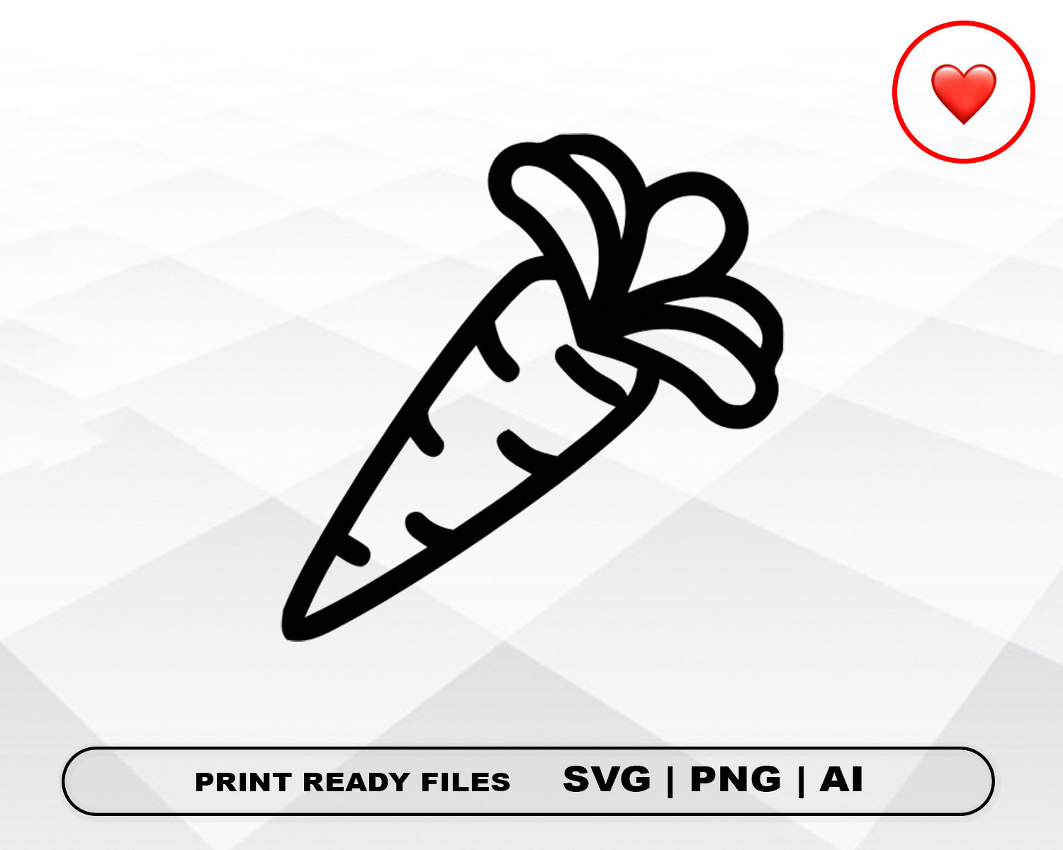 Carrot SVG and PNG Files Clipart Carrot Print Ai and SVG | Etsy