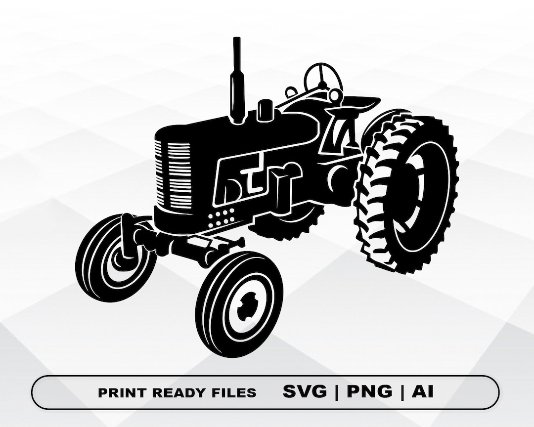 Tractor SVG, Farm Tractor SVG, Files Clipart, Print Ai and Svg, Png ...
