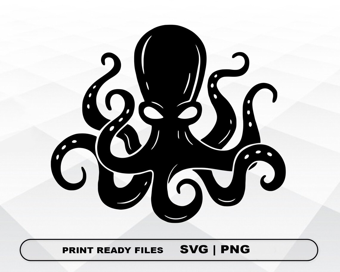 Animal Octopus SVG and PNG Files Clipart Octopus Print SVG - Etsy