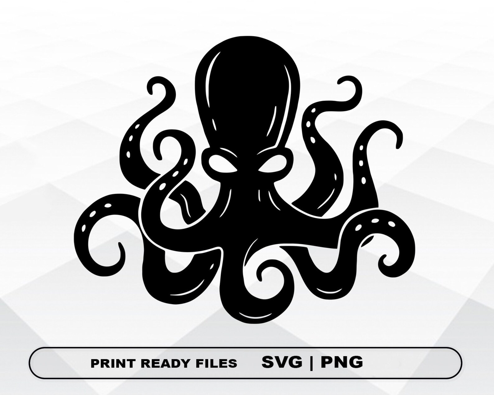 Animal Octopus SVG and PNG Files Clipart Octopus Print SVG - Etsy