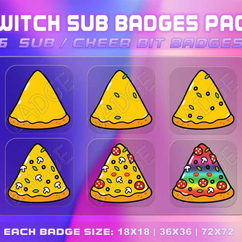 Twitch Pizza Badge - Etsy UK