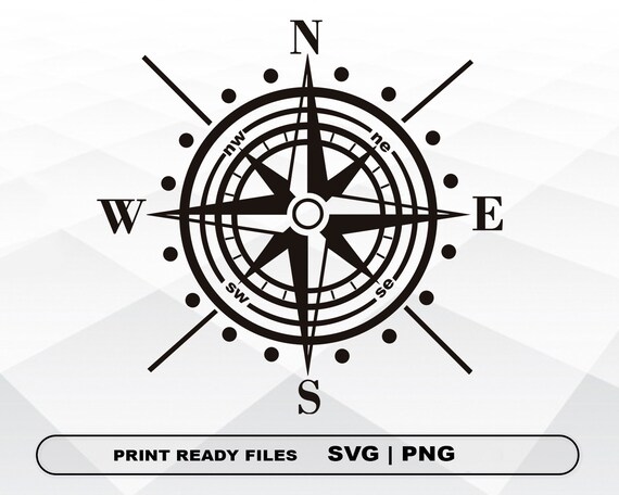 Compass SVG and PNG Files Clipart Compass Print SVG Digital - Etsy