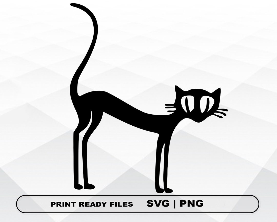 Funny Cat SVG and PNG Files Clipart, Cat Print SVG, Digital Download ...