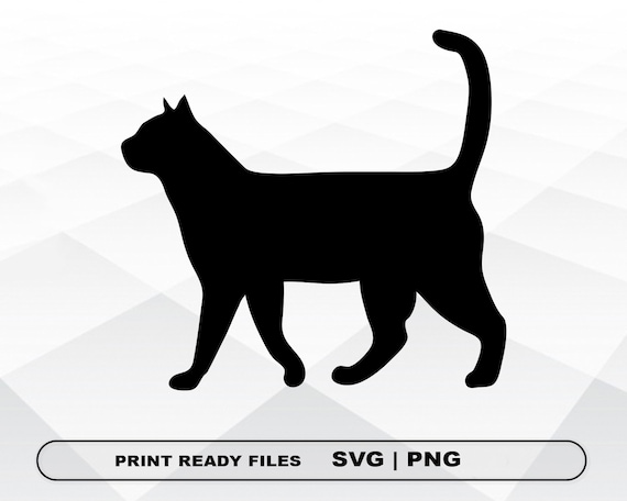Cat Kitty SVG and PNG Files Clipart Cat Print SVG Digital - Etsy