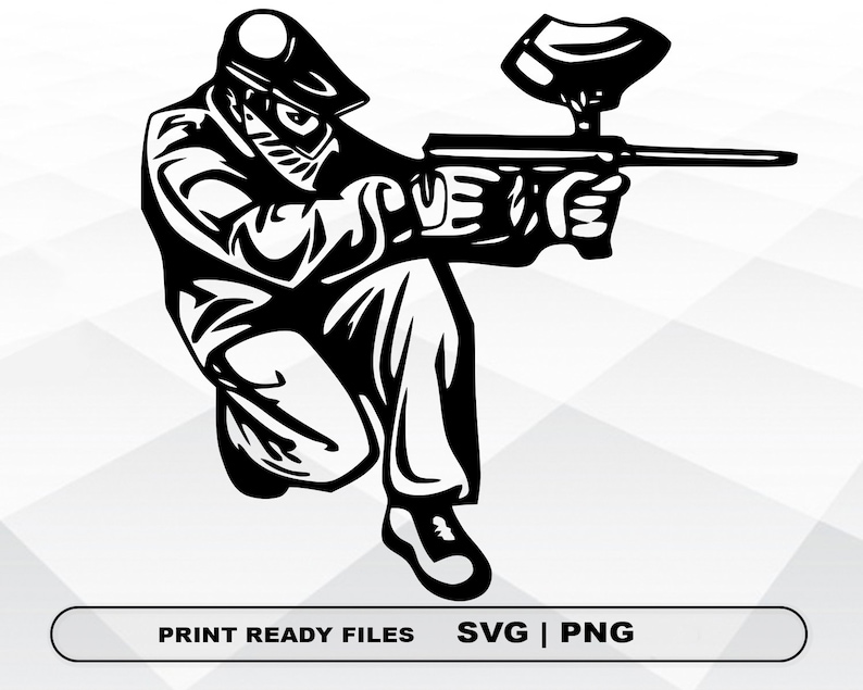 Paintball SVG and PNG Files Clipart Paintball Sport Print - Etsy