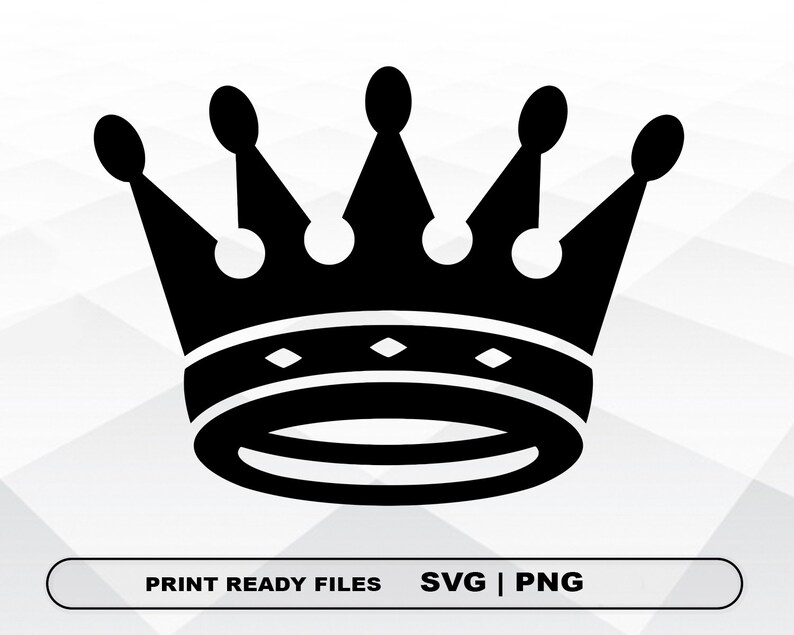 Crown SVG and PNG Files Clipart Crown Print SVG Digital - Etsy