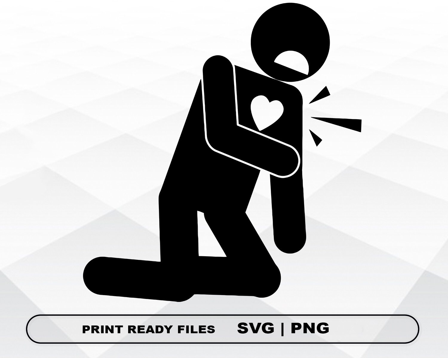 Corazón roto SVG y PNG Archivos Clipart Heart Print SVG - Etsy México