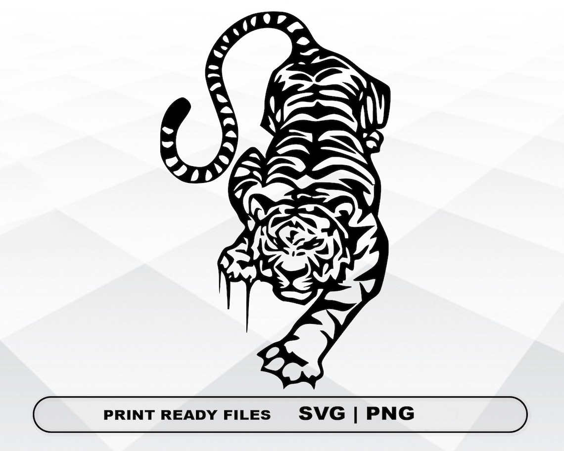Tiger Animal SVG and PNG Files Clipart Tiger Print SVG - Etsy