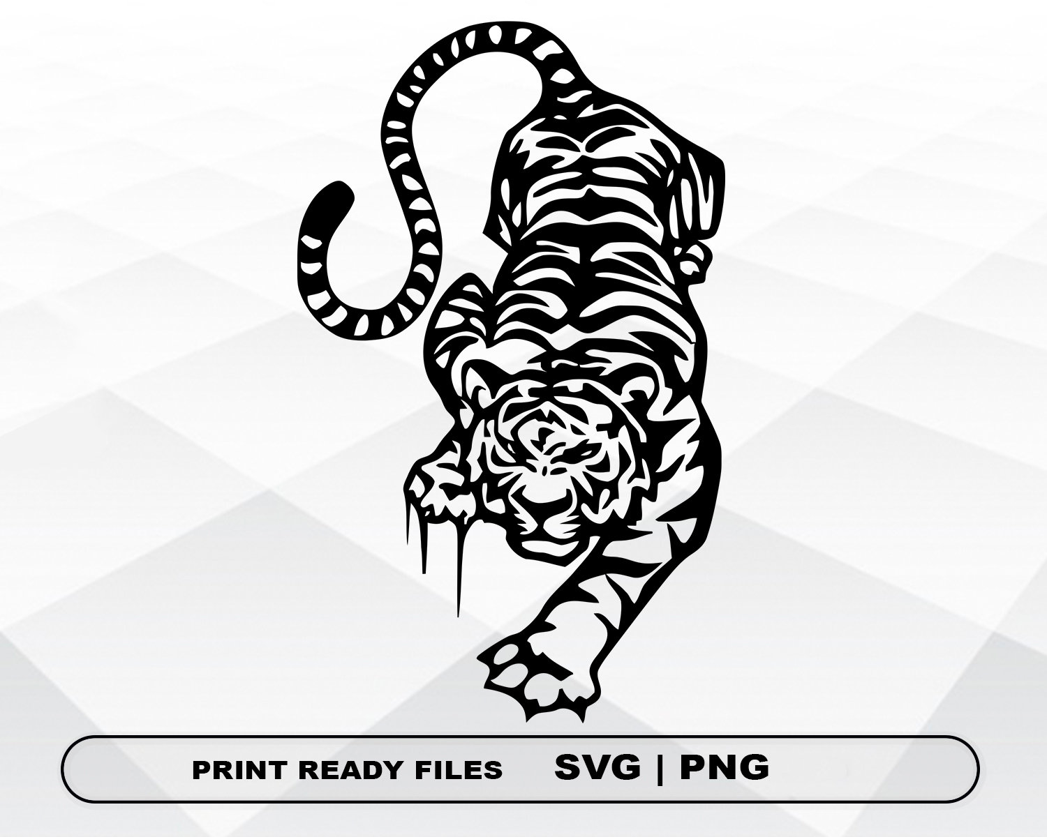 Tiger Animal SVG and PNG Files Clipart Tiger Print SVG - Etsy UK