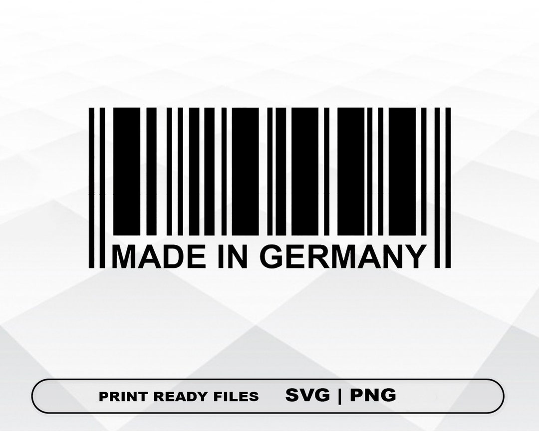 Made in Germany SVG and PNG Files Clipart, Barcode Germany Print SVG ...