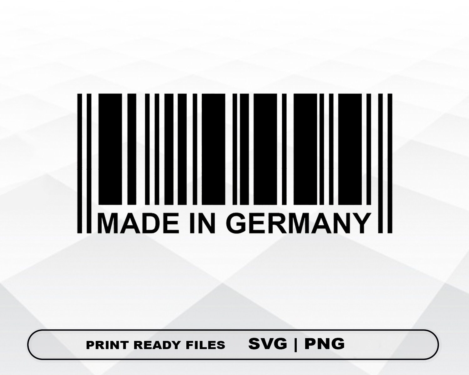 Made in Germany SVG and PNG Files Clipart Barcode Germany - Etsy
