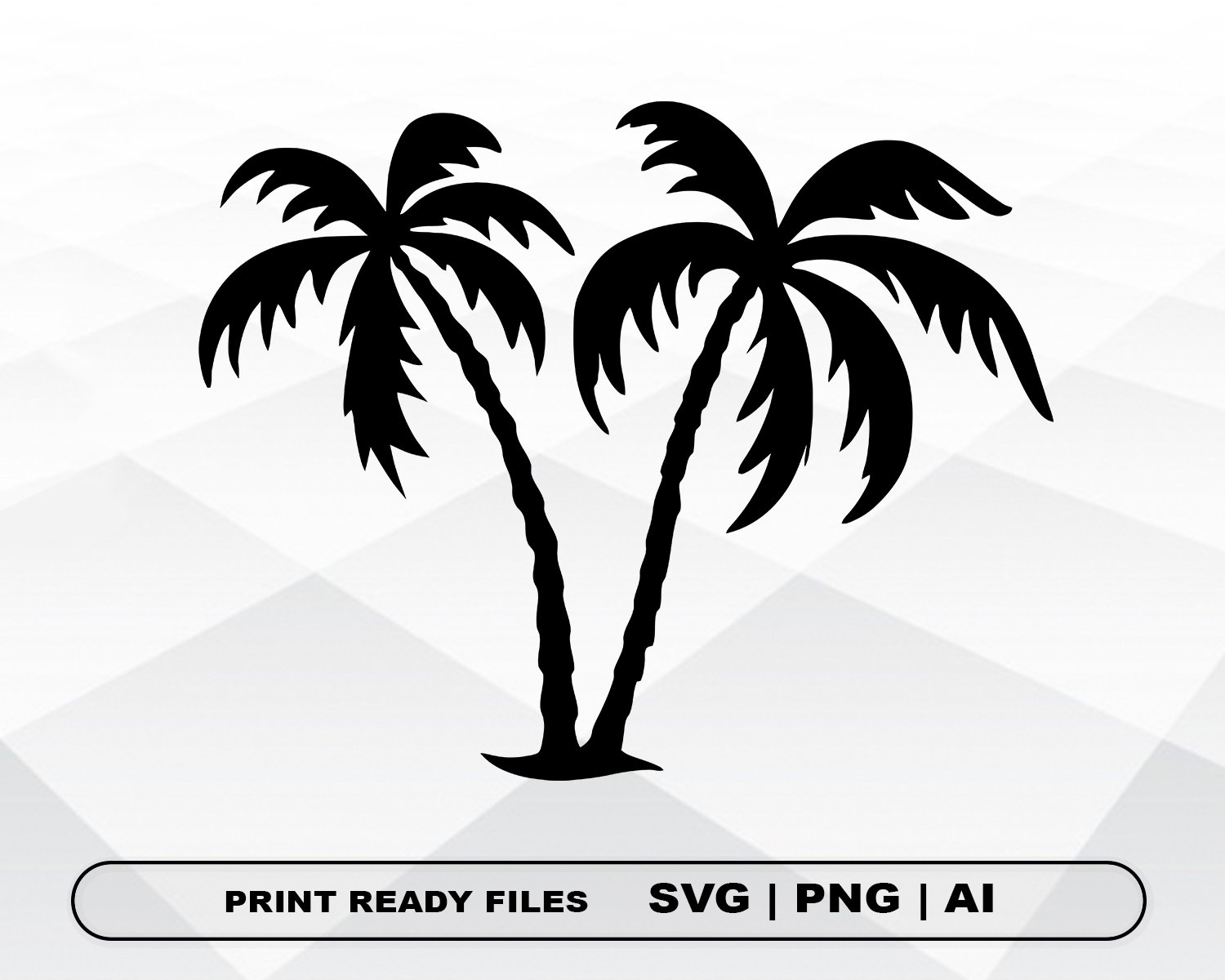 Palm Trees SVG Files Clipart Print Ai and Svg Digital | Etsy New Zealand